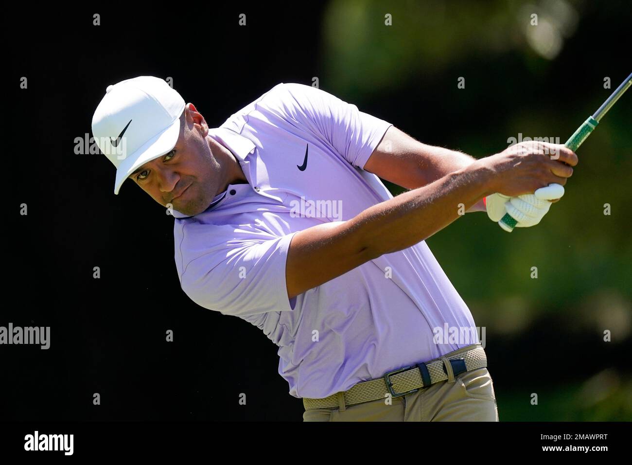 Tony Finau hits off the sixth tee during the third round of the St ...