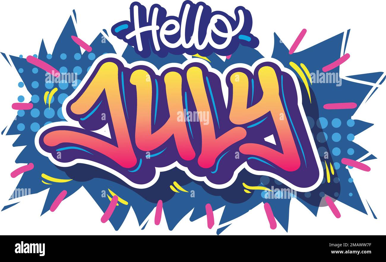 Name of months in readable lettering graffiti style vector design with ...