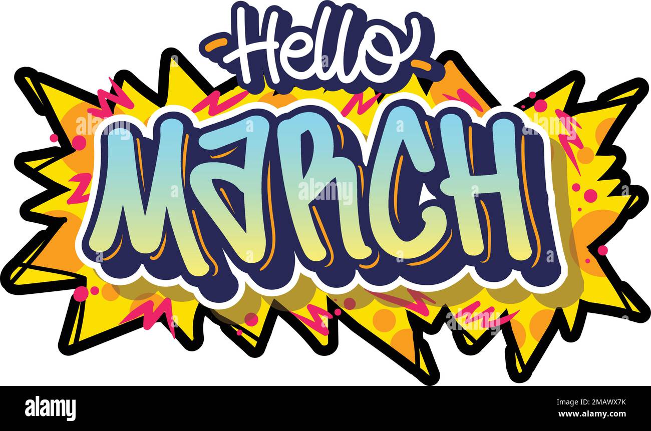 Name of months in readable lettering graffiti style vector design with ...
