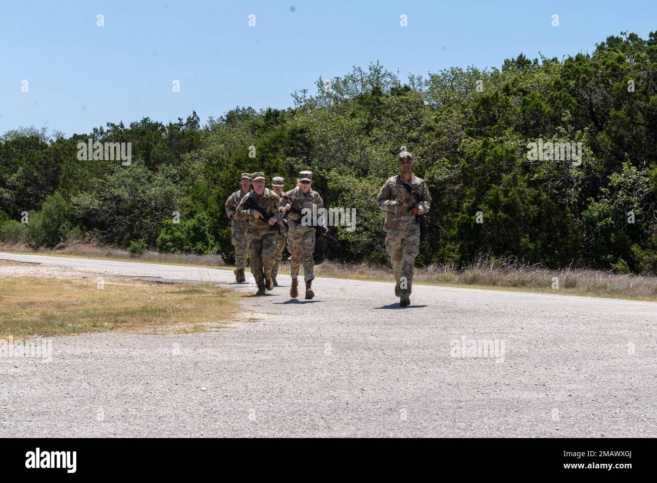 The U.S. Army North’s best squad run to the designated stress shooting ...