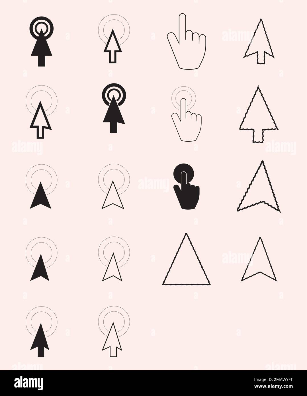 cursor logo stock vektor template Stock Vector Image & Art - Alamy