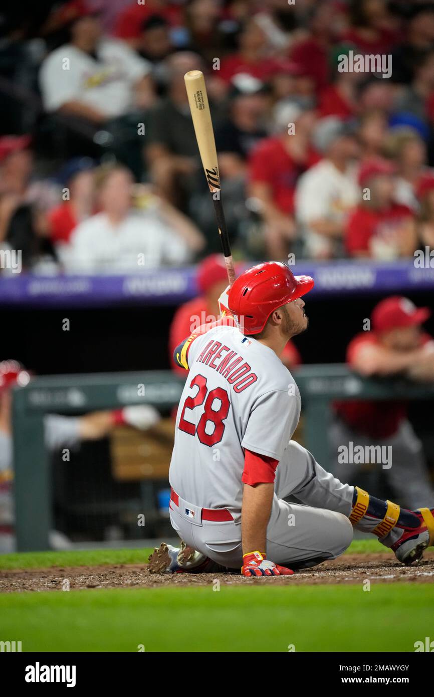 St. Louis Cardinals third baseman Nolan Arenado (28) in the eighth ...
