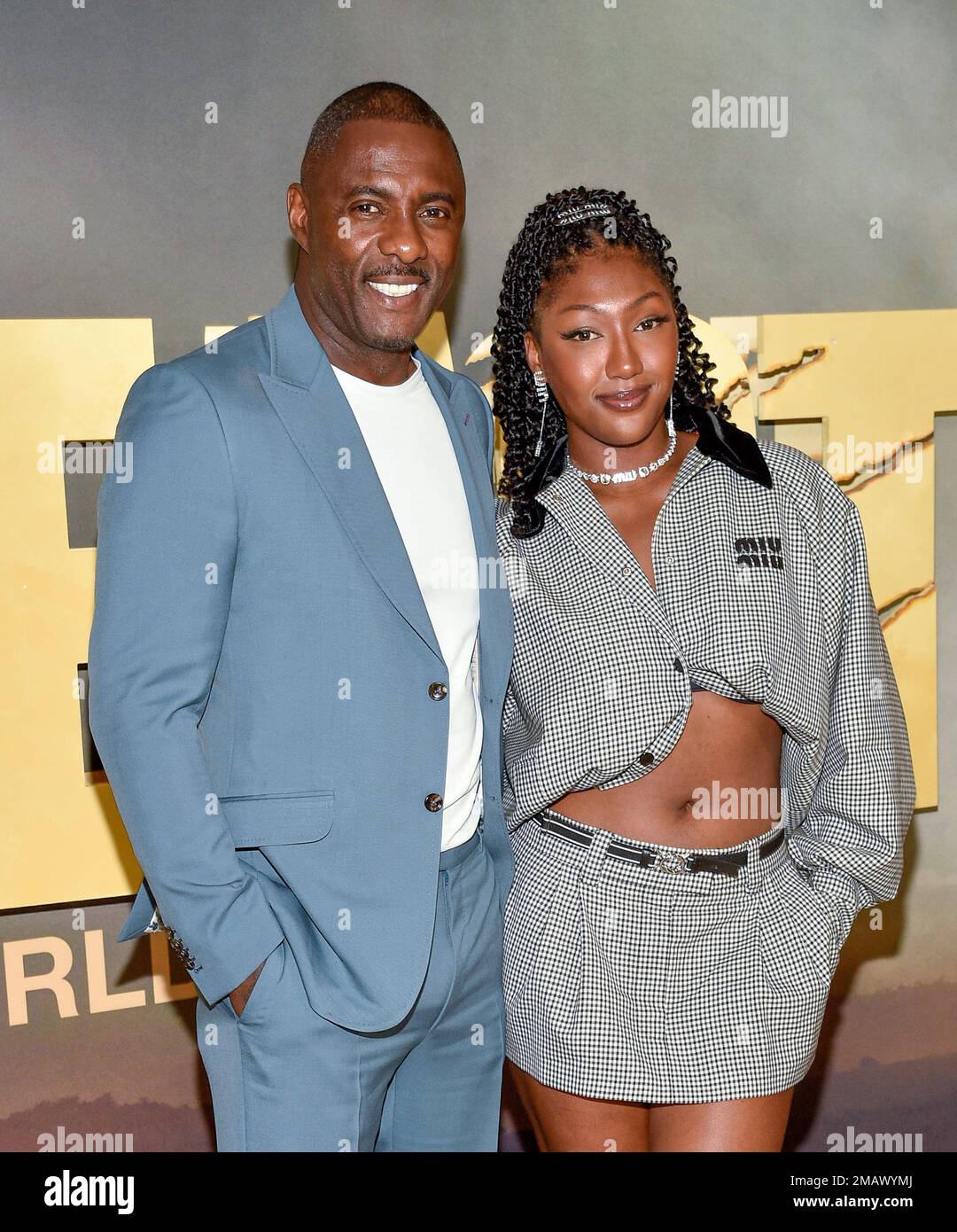Actor Idris Elba, left, and daughter Isan Elba attend the world ...