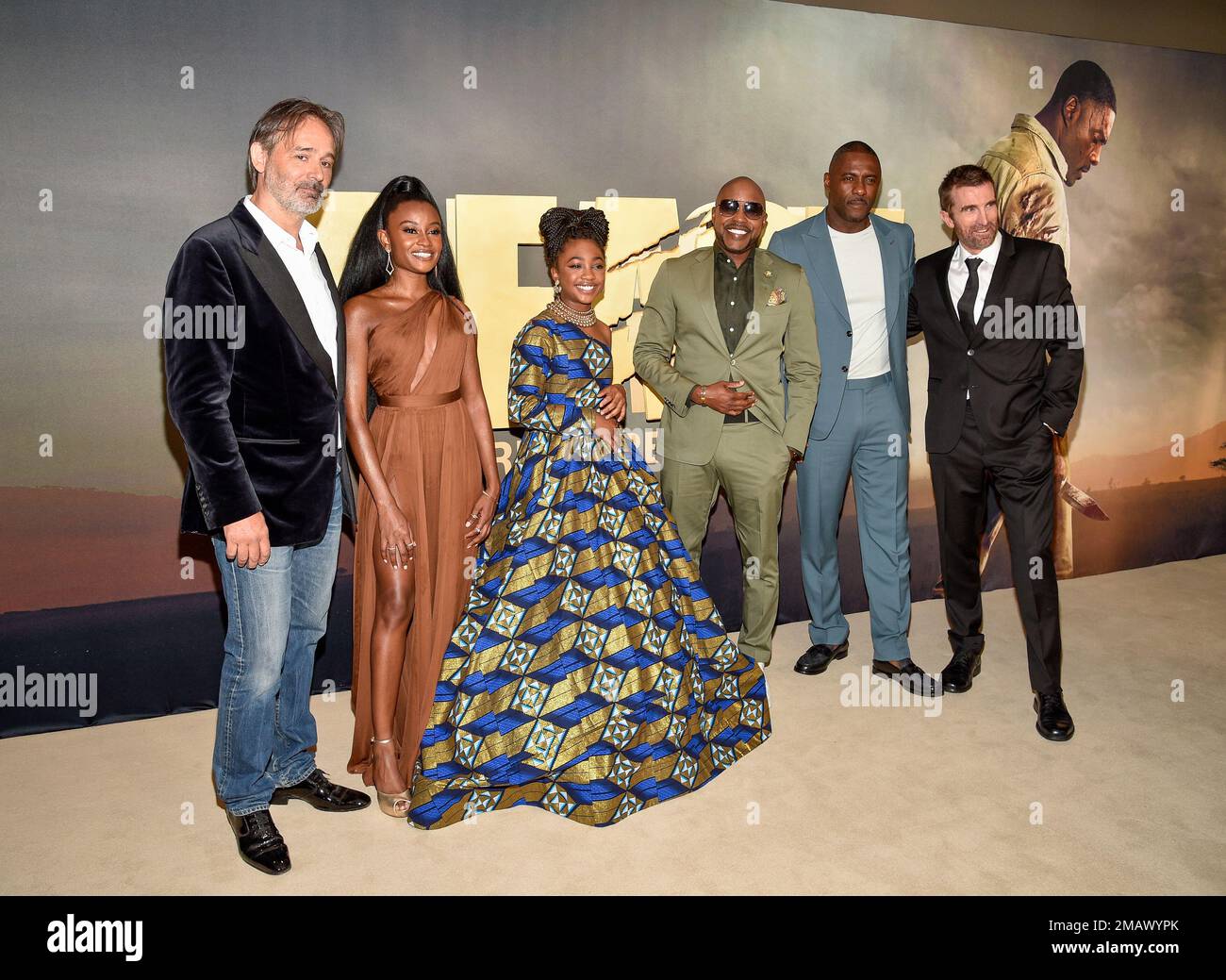 Baltasar Kormákur, left, Iyana Halley, Leah Jeffries, Will Packer ...