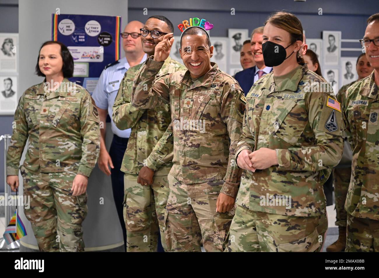 Airmen and Guardians attend a Department of the Air Force Pride ...