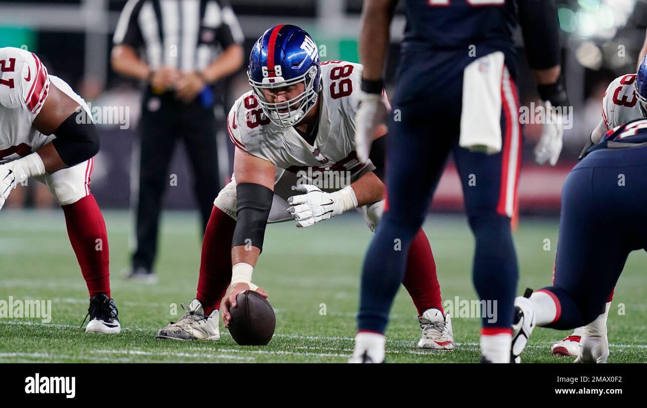 New York Giants guard Ben Bredeson (68) during a preseason NFL football ...