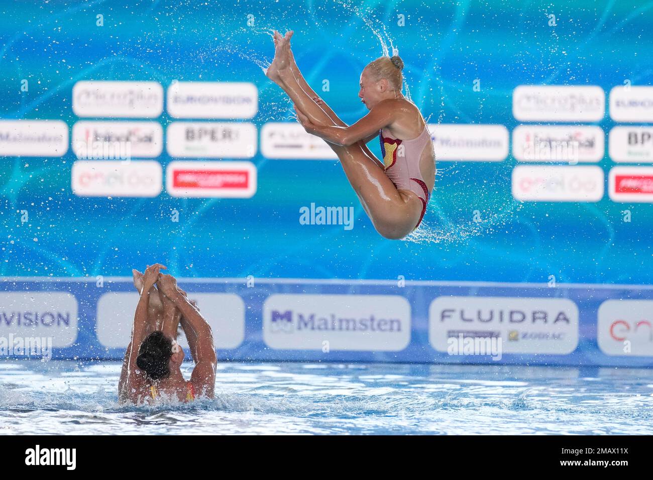 Ukraine team competes in the highlights routine final of artistic ...