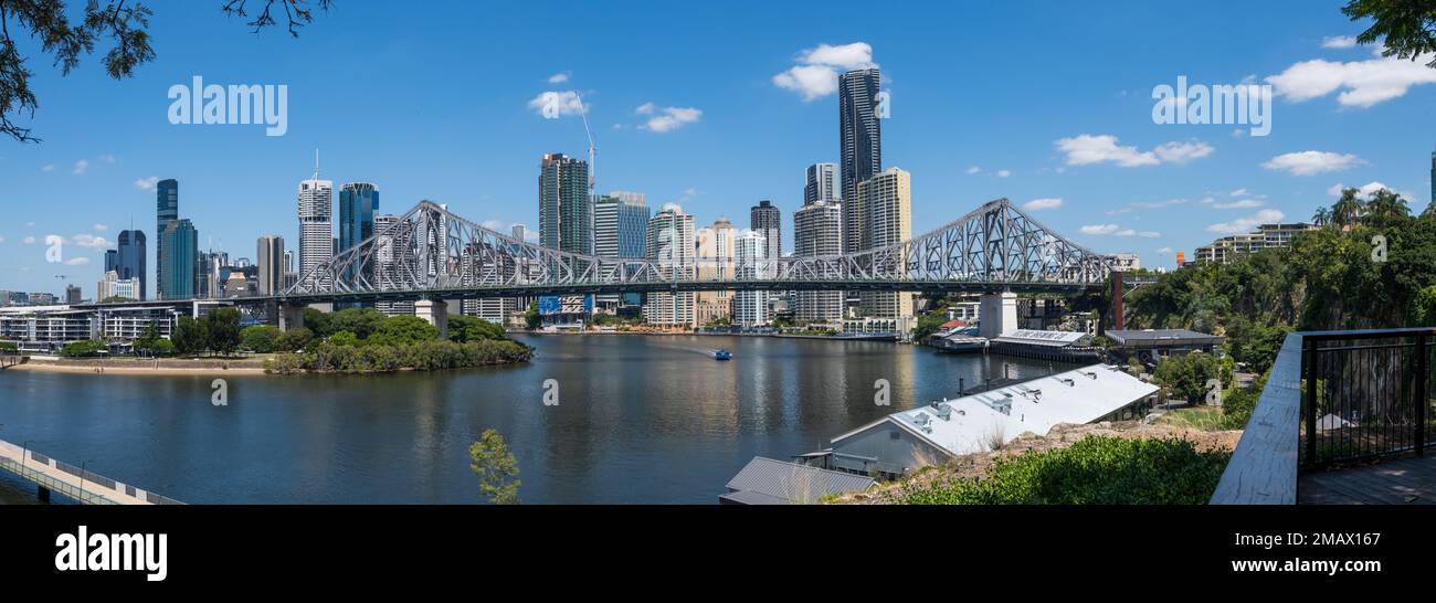 Brisbane Story Bridge panorama during the day Stock Photo - Alamy