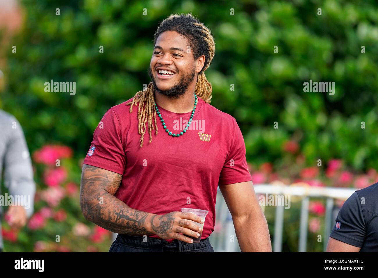 Washington Commanders defensive end Chase Young (99) walks to practice ...