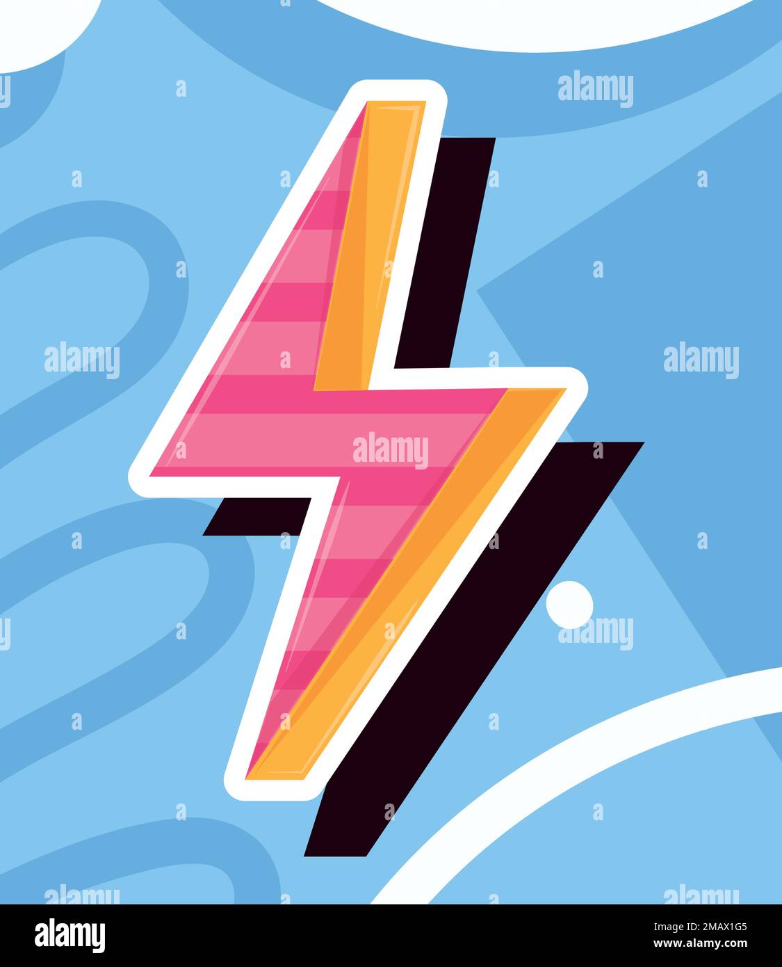 lightning 90s modern Stock Vector Image & Art - Alamy
