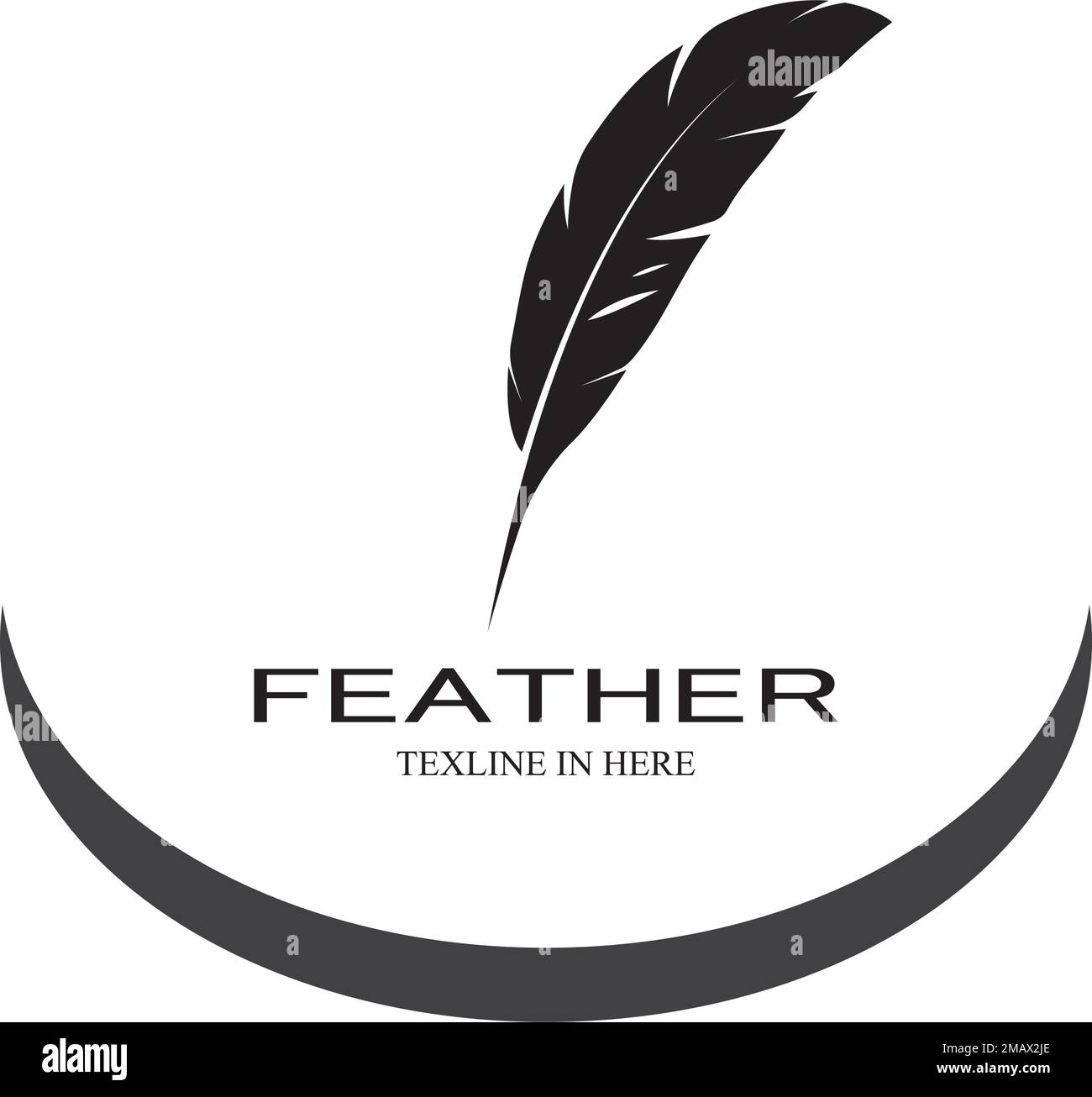 quill art logo vektor template Stock Vector Image & Art - Alamy