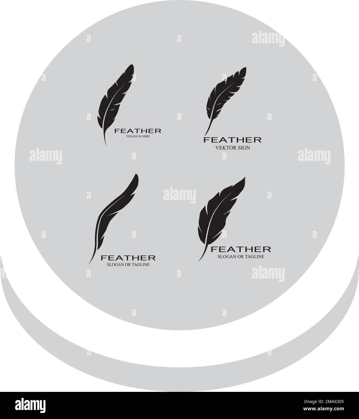 quill art logo vektor template Stock Vector Image & Art - Alamy