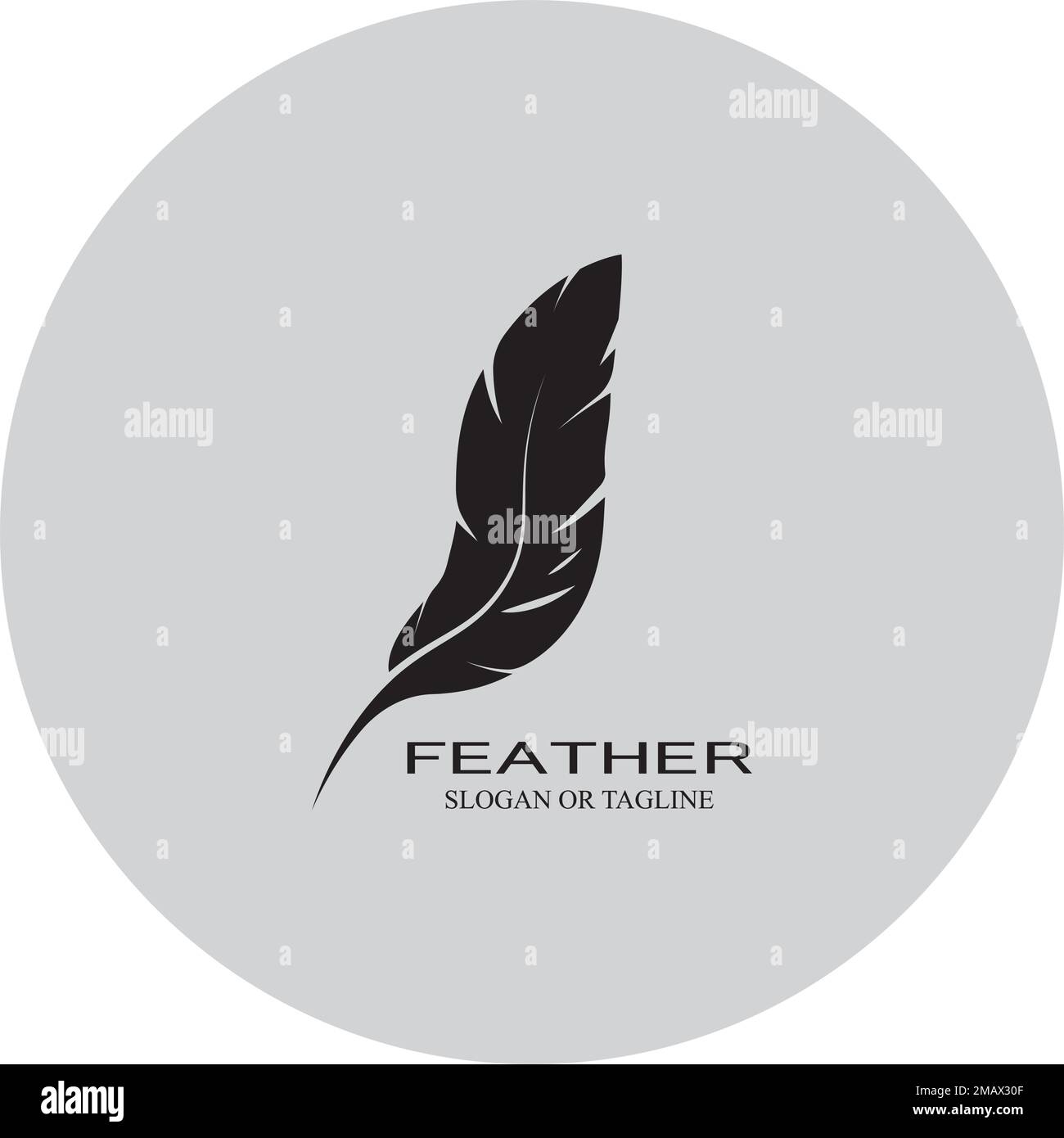 quill art logo vektor template Stock Vector Image & Art - Alamy