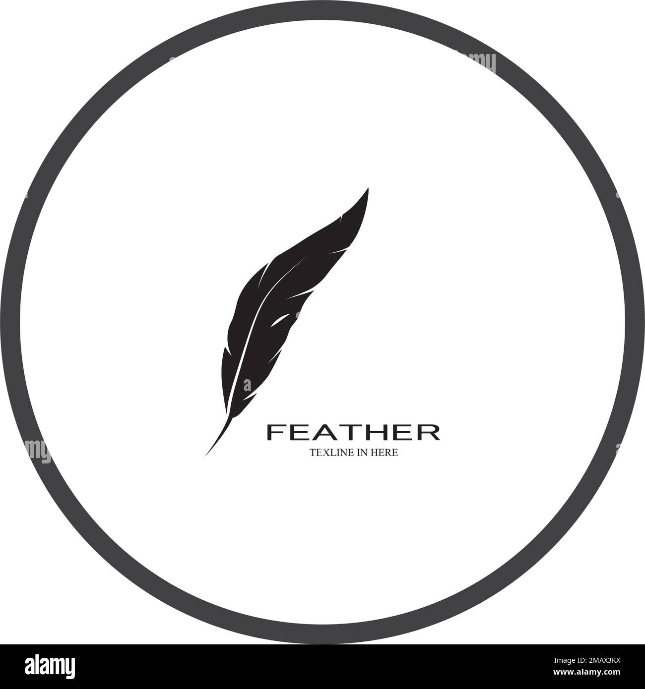 quill art logo vektor template Stock Vector Image & Art - Alamy