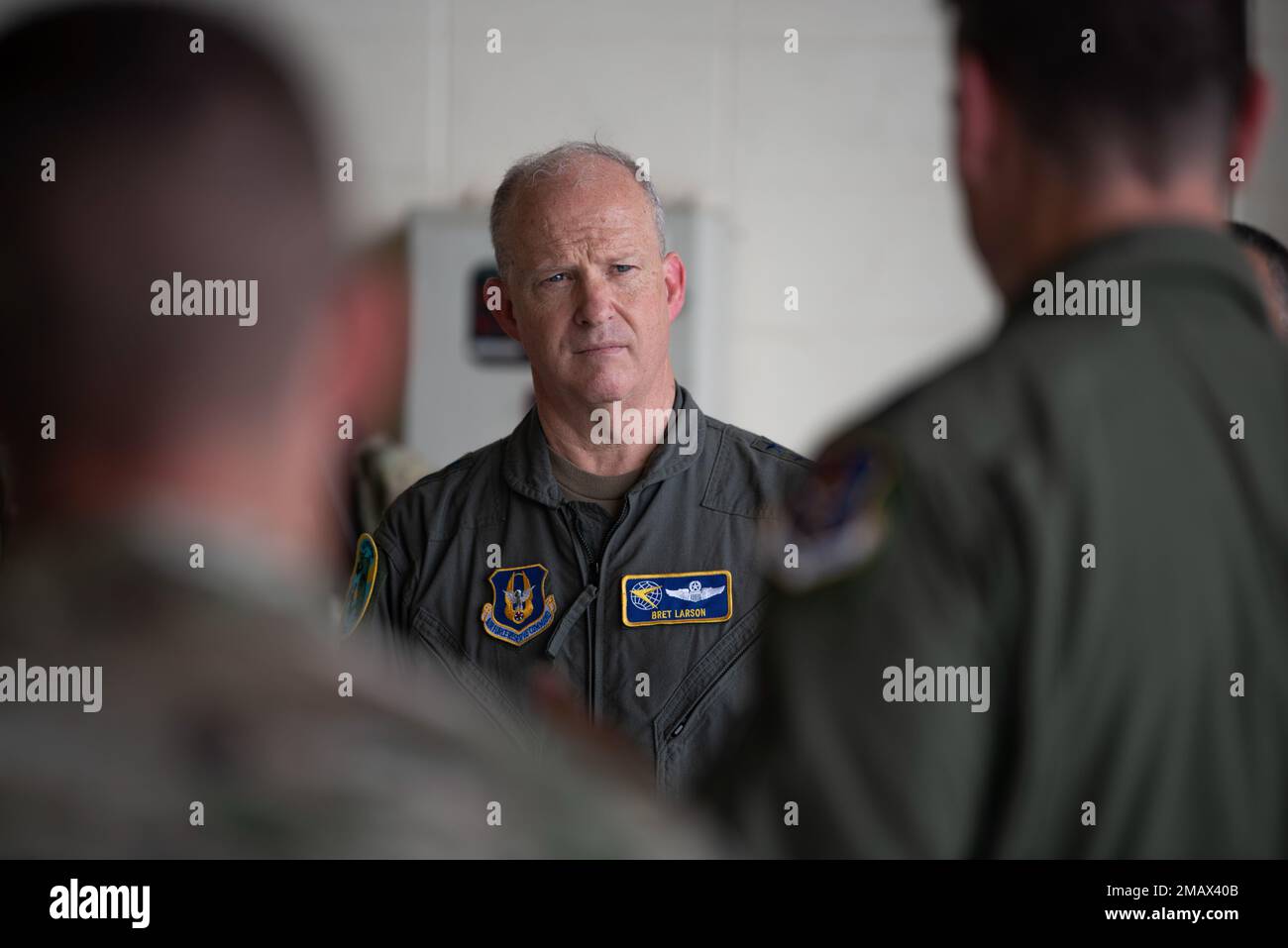 U.S. Air Force Maj. Gen. Bret C. Larson, 22nd Air Force commander ...