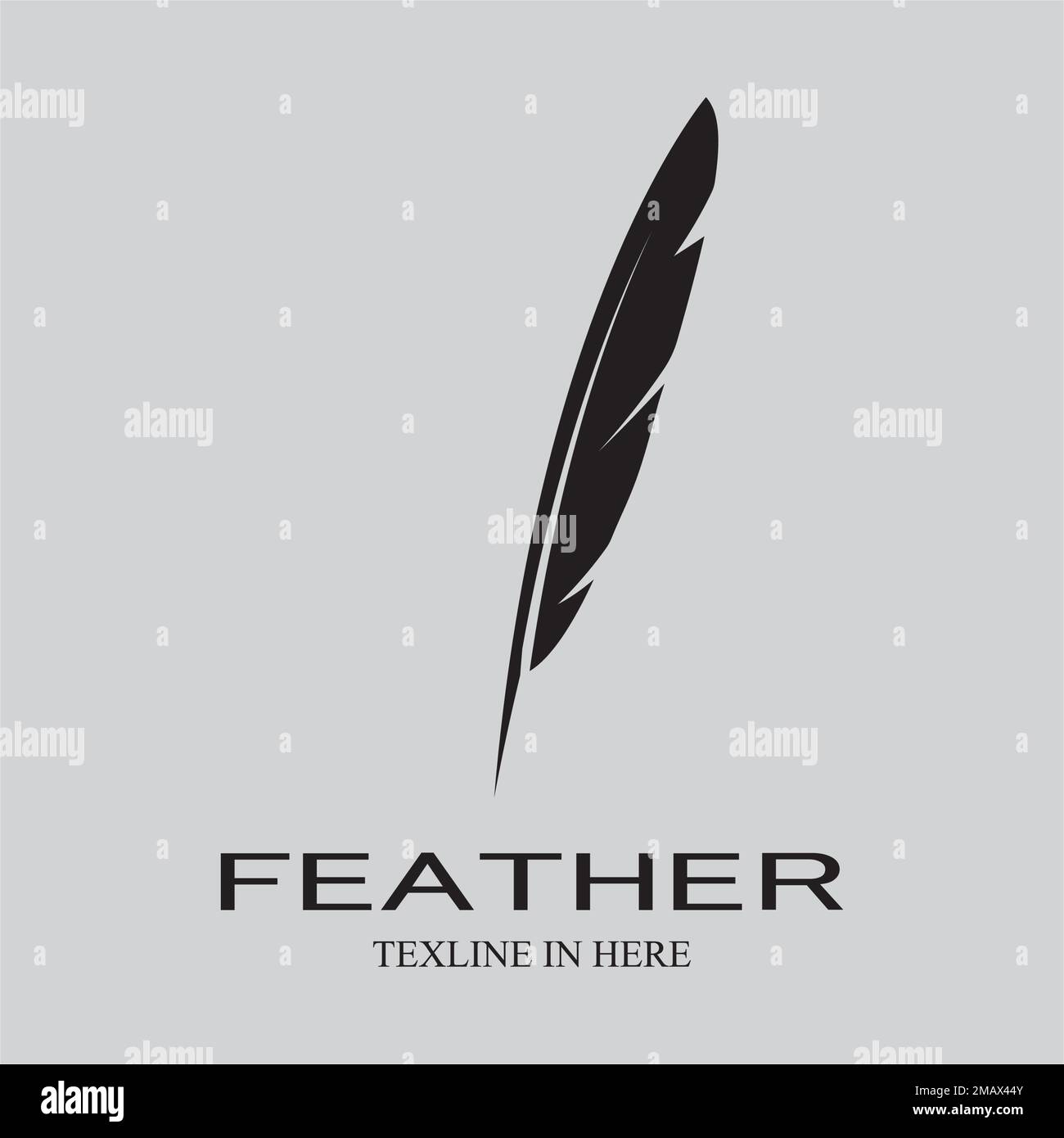 quill art logo vektor template Stock Vector Image & Art - Alamy