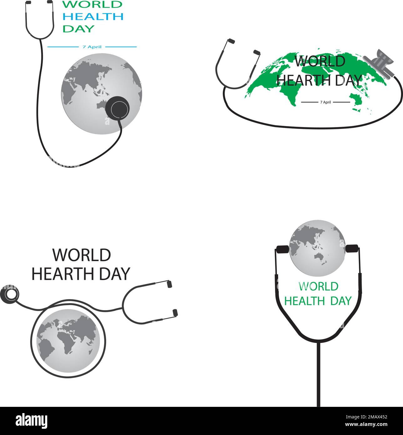 world health day logo vector Stock Vector Image & Art - Alamy