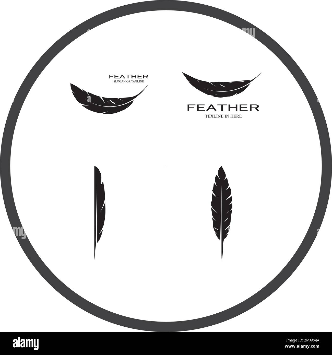 quill art logo vektor template Stock Vector Image & Art - Alamy