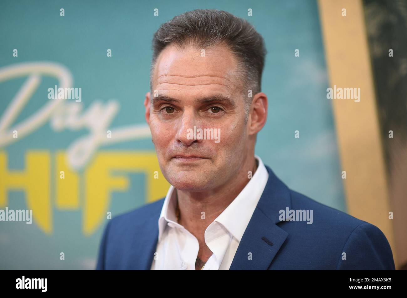 J.J. Perry arrives at the premiere of "Day Shift" on Wednesday, Aug. 10 ...
