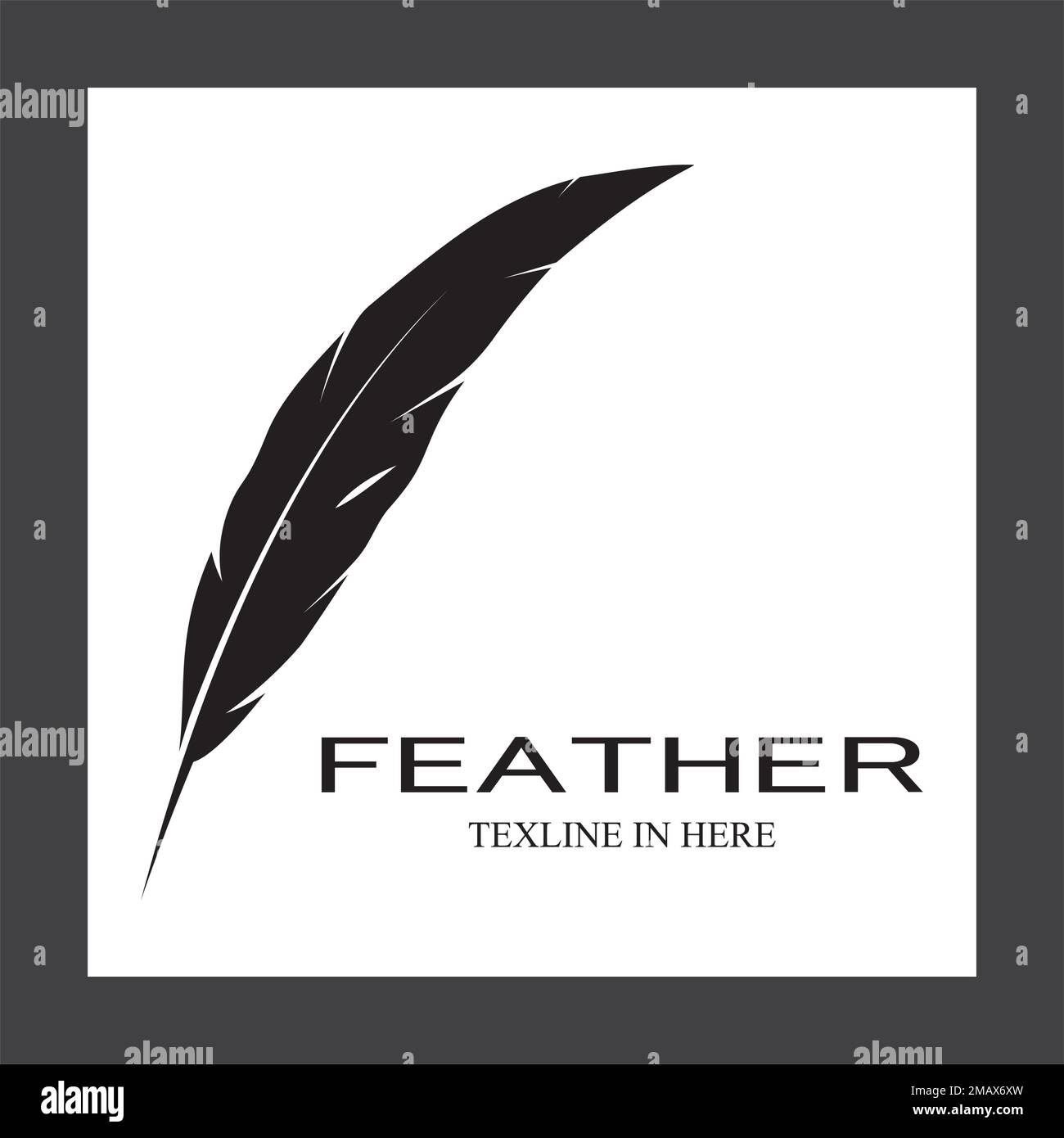 quill art logo vektor template Stock Vector Image & Art - Alamy