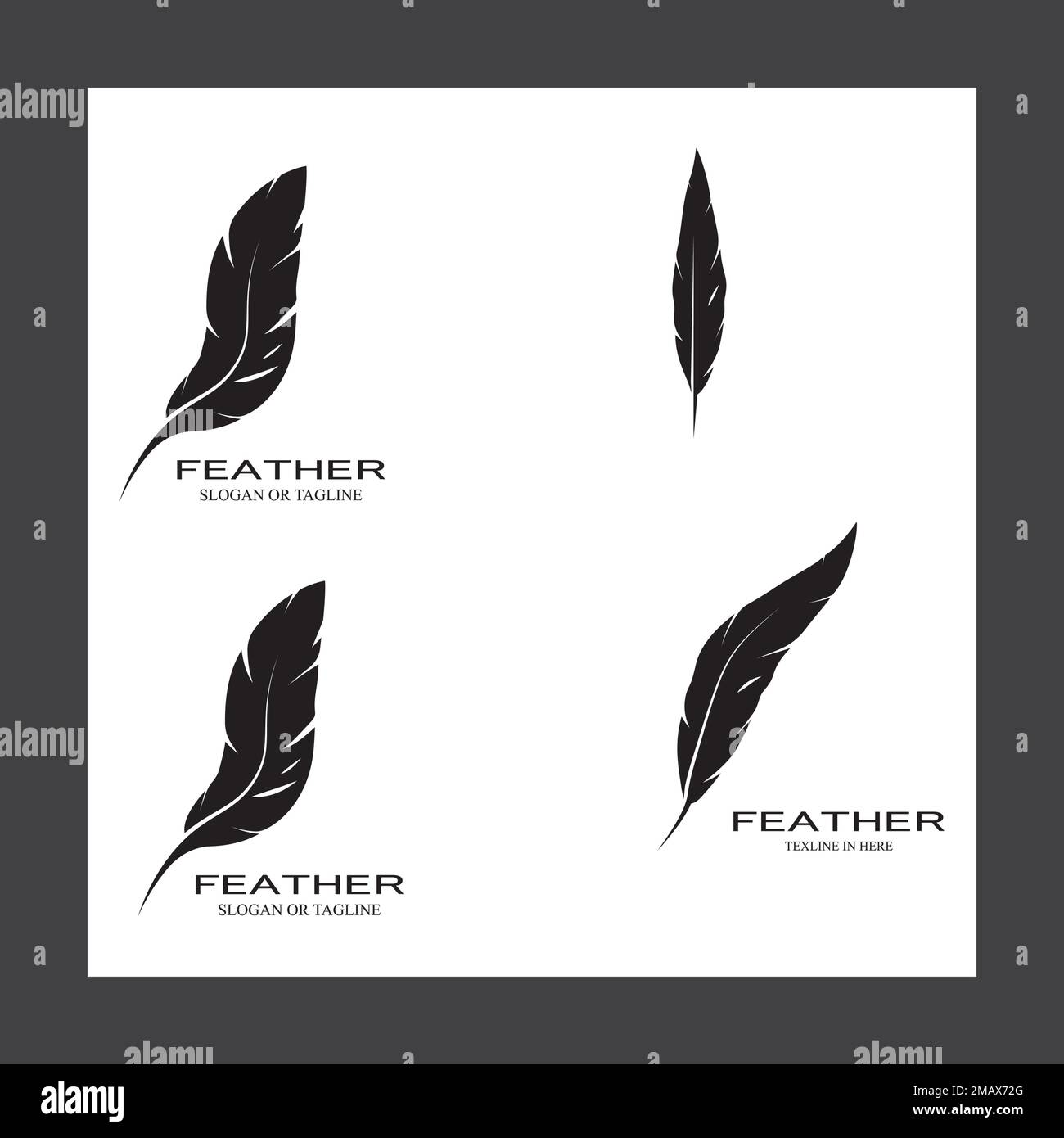 quill art logo vektor template Stock Vector Image & Art - Alamy