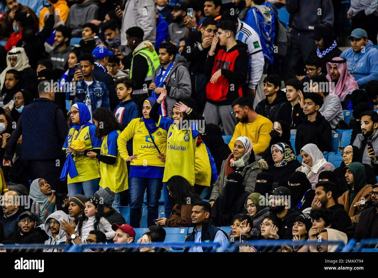 Fans and supporters attend Riyadh Season Cup, football game between the ...