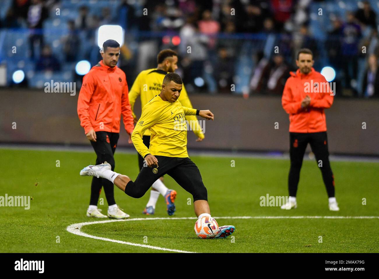 Mbappe seen during Riyadh Season Cup, football game between the Riyadh ...
