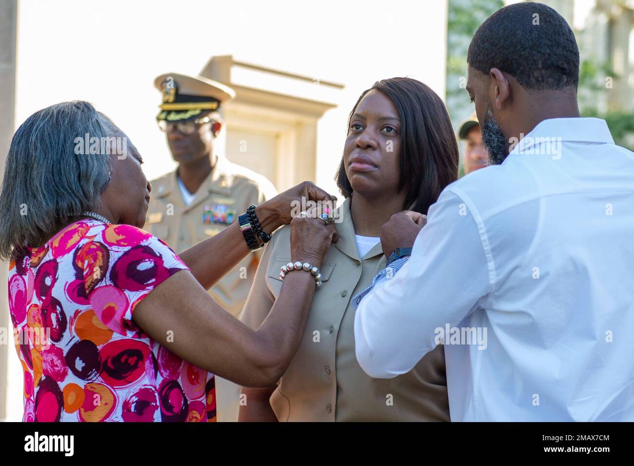 Master Chief Logistics Specialist Stacey Myers, from the aircraft ...