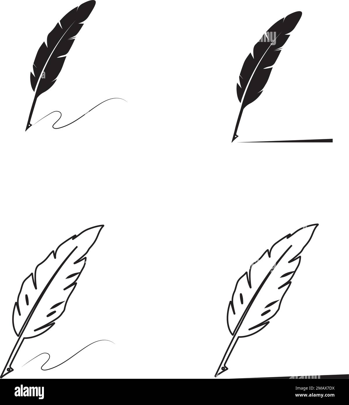 feather logo icon vektor illustration design Stock Vector Image & Art ...