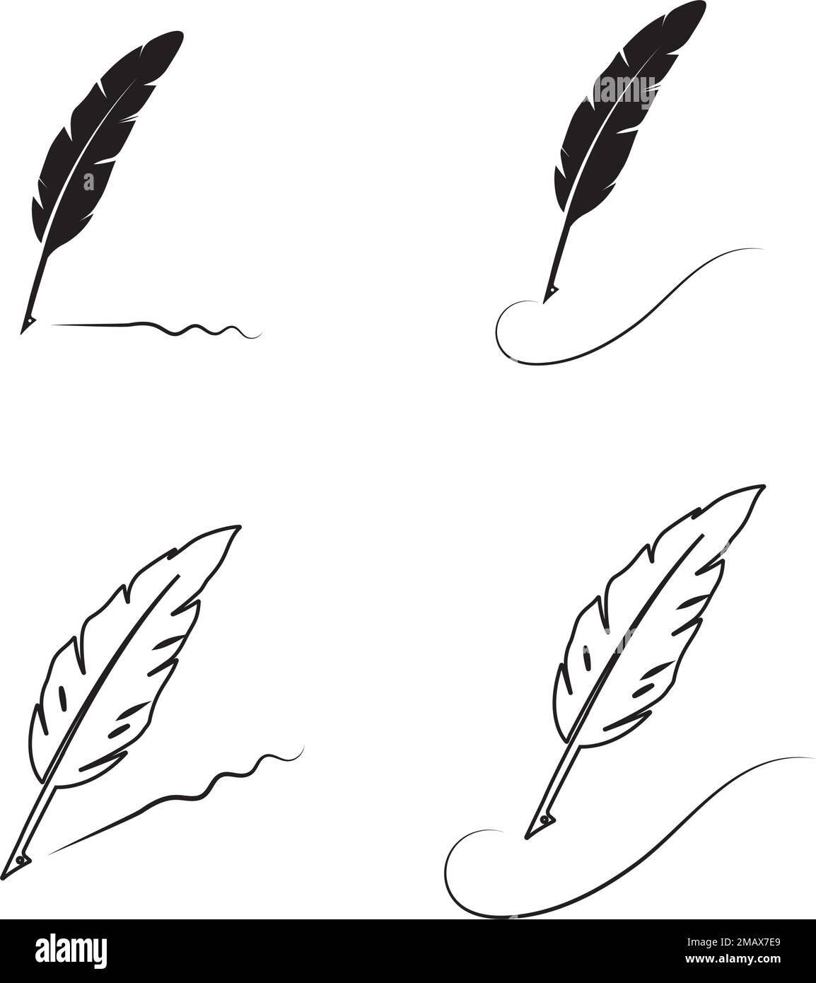 feather logo icon vektor illustration design Stock Vector Image & Art ...