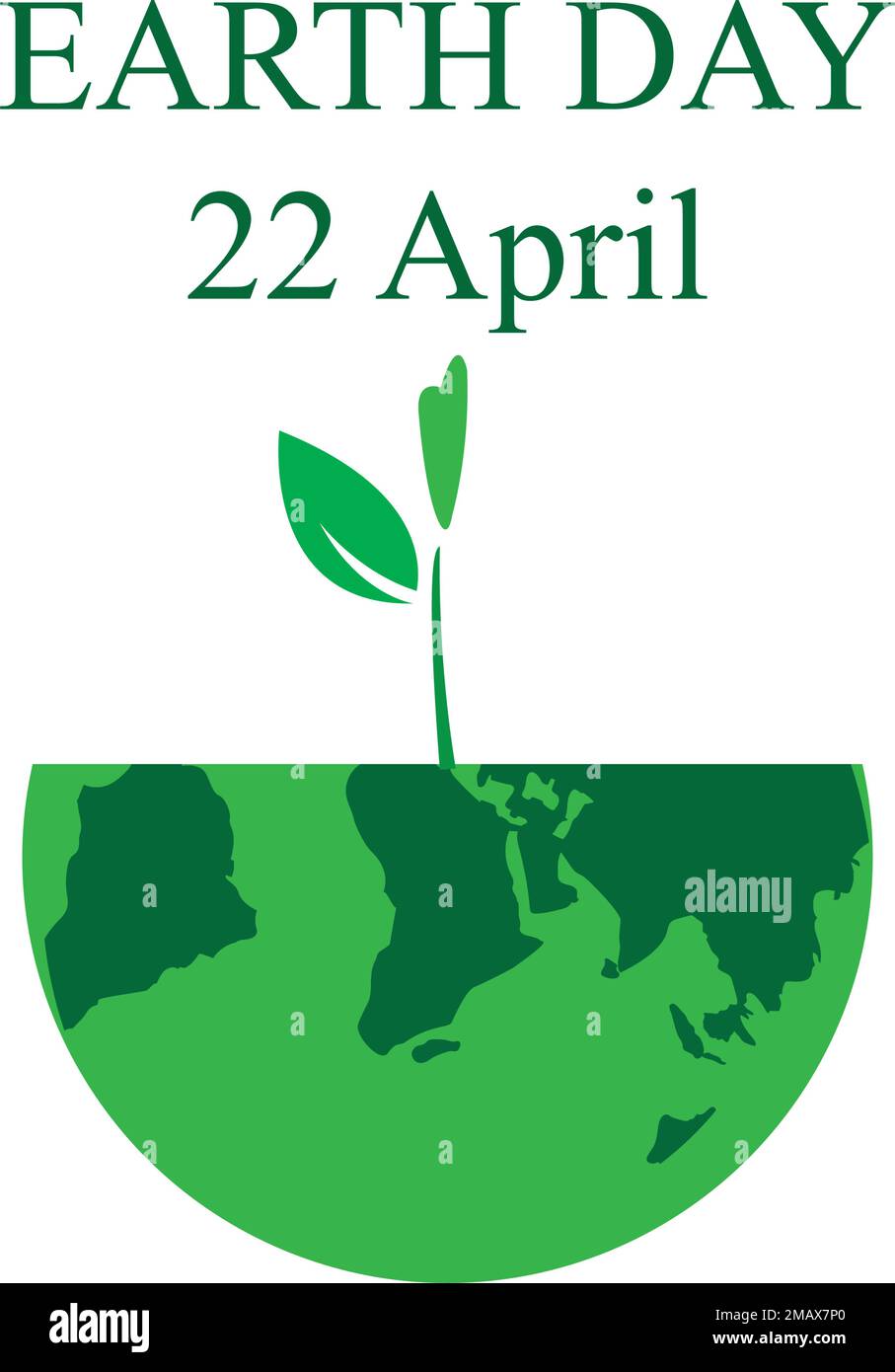 Earth day April 22 illustration.ECO logo vektor Stock Vector Image ...