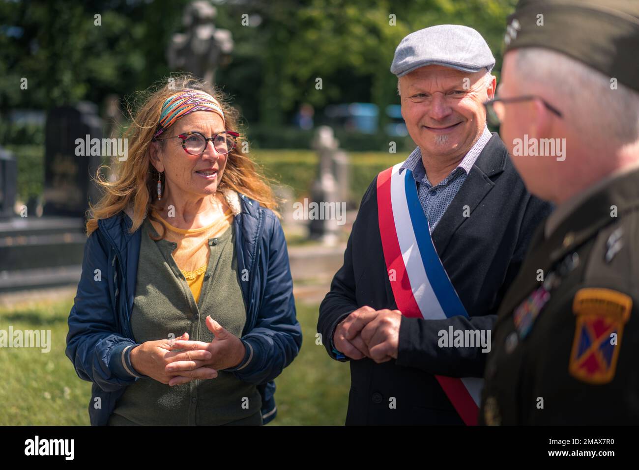 The granddaughter of Madame Brisset and the Mayor of Hemevez, France ...