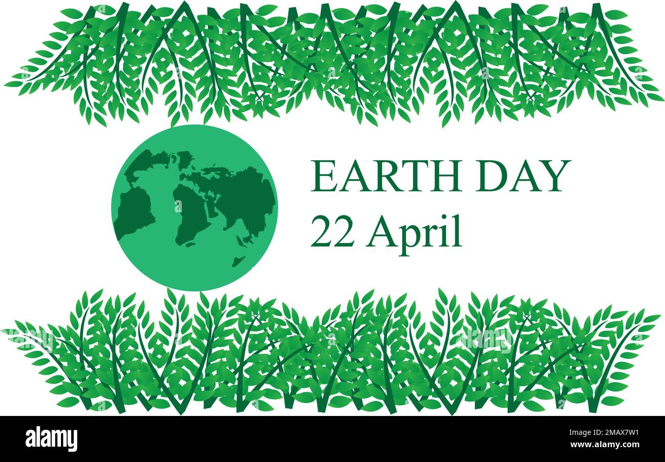 Earth day April 22 illustration.ECO logo vektor Stock Vector Image ...