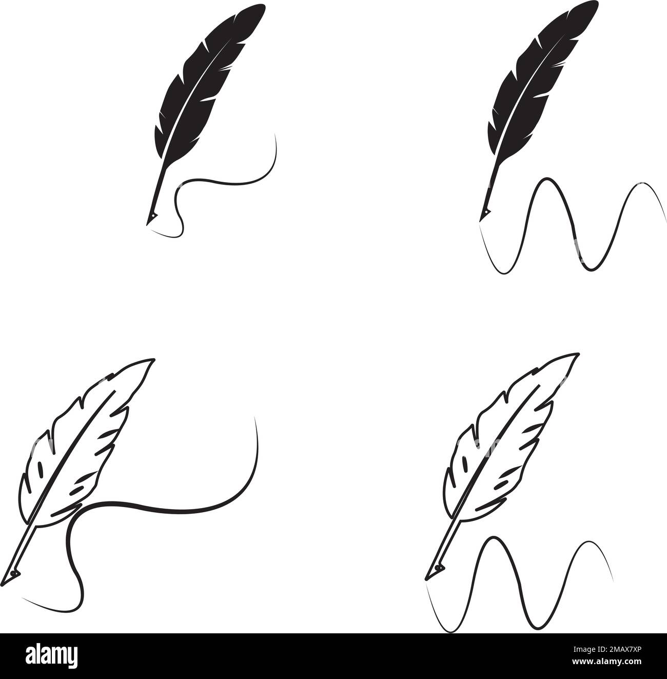 feather logo icon vektor illustration design Stock Vector Image & Art ...