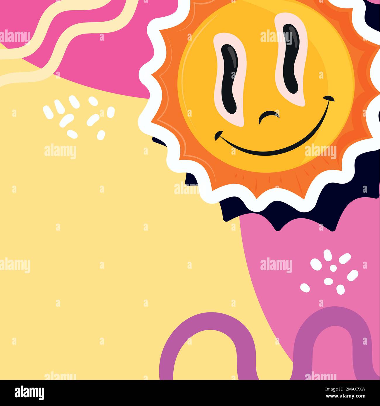 sun 90s modern Stock Vector Image & Art - Alamy