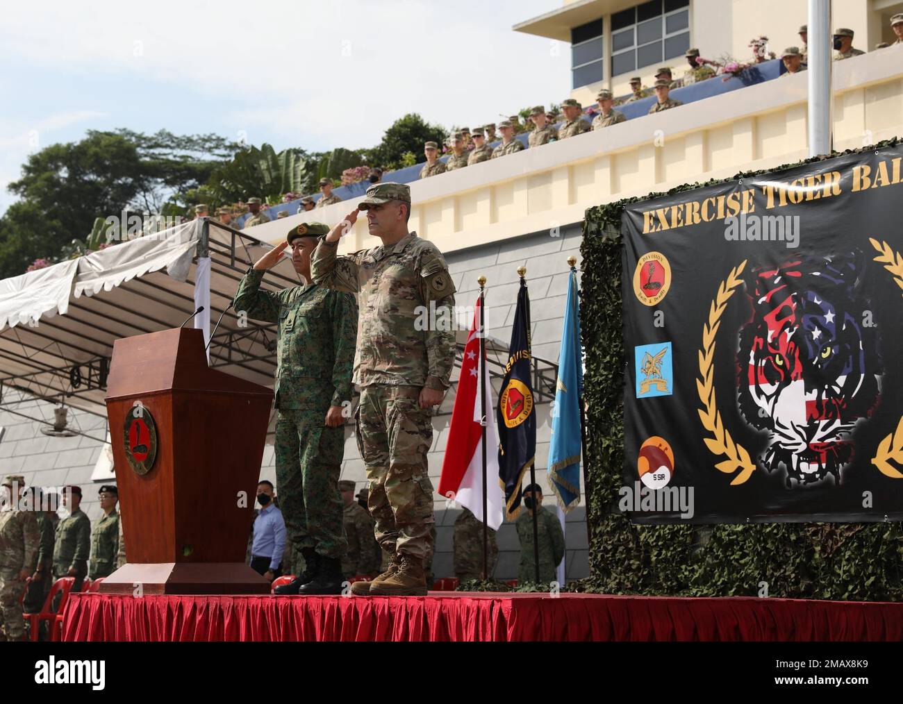 SINGAPORE - Singapore Armed Forces (SAF) Brig. Gen. Andrew Lim and U.S ...
