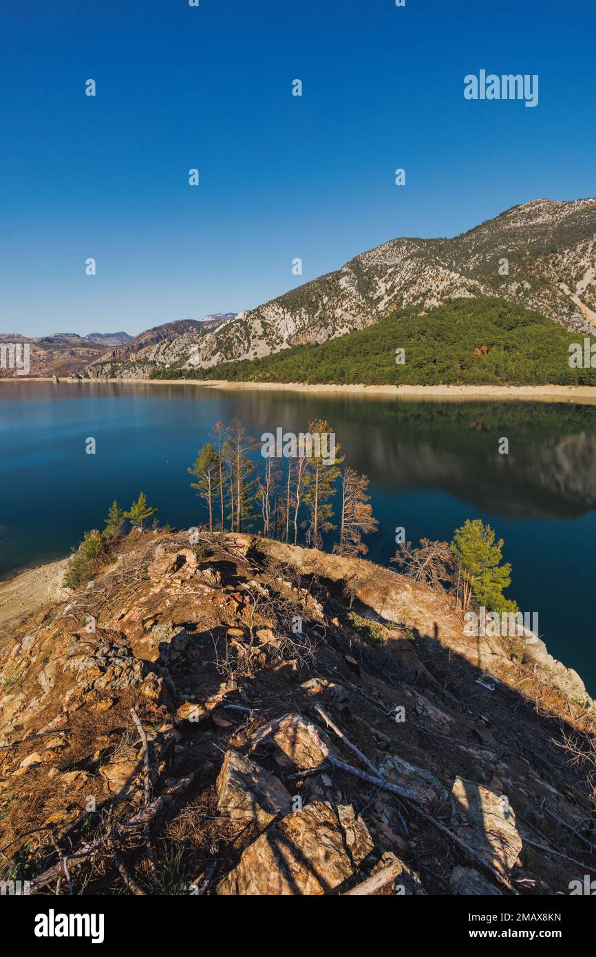 Dam lake in Green Canyon. Beatiful View to Taurus Mountains and ...