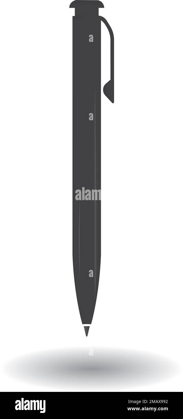 black pen.vektor illustration.template for mockup brand stationery and ...