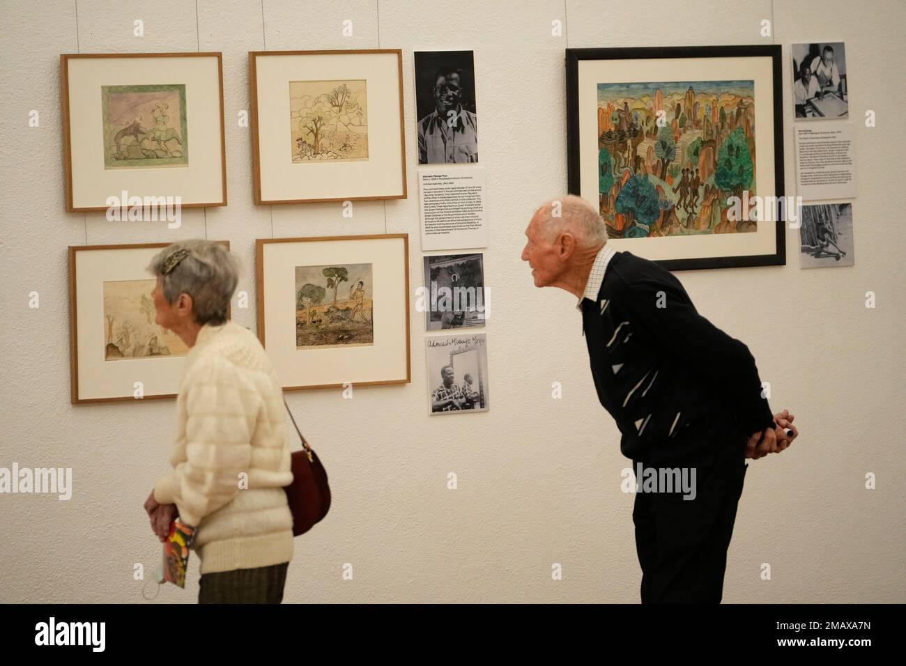 A couple takes a look at paintings done in the 1940s and 1950s by young ...