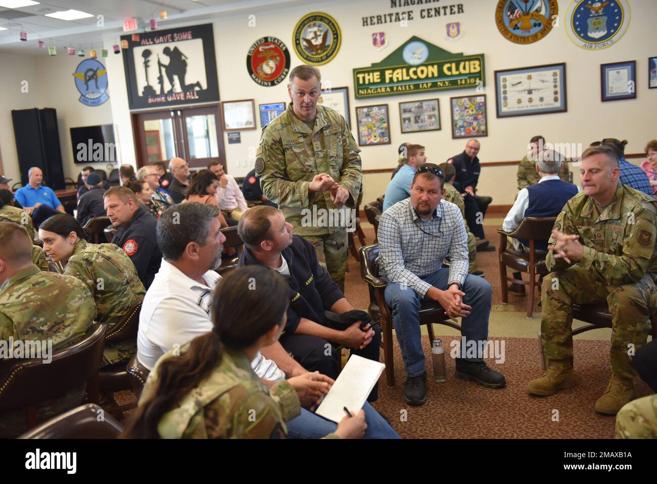 Senior Master Sgt. Erik Chenault (center standing), Air Force Reserve ...