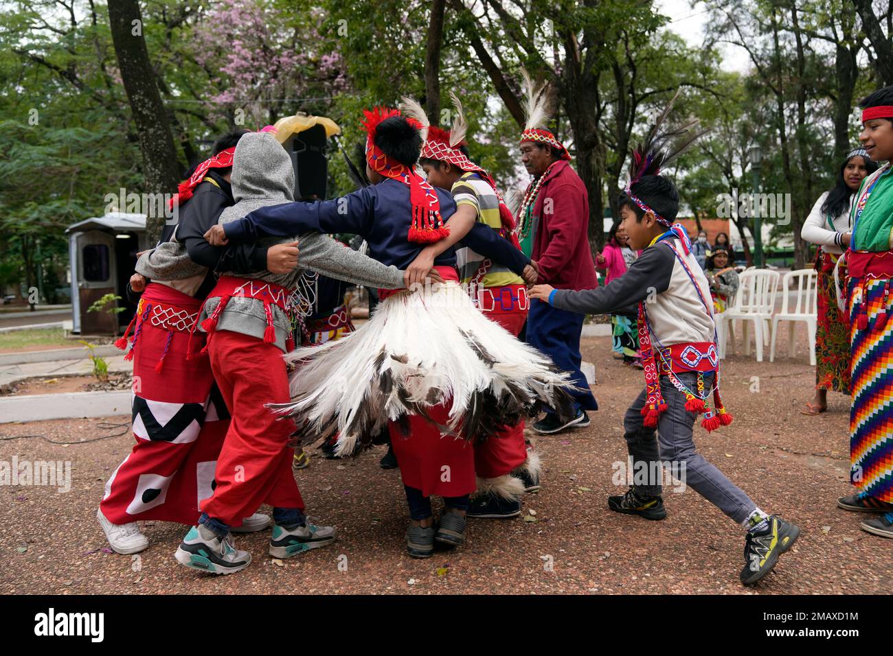 Maka Indigenous children dance during an event marking International ...