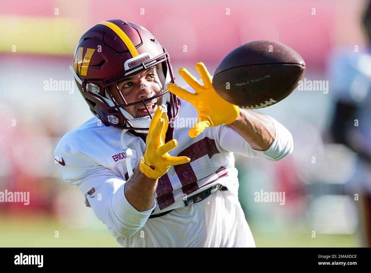Washington Commanders wide receiver Alex Erickson catches a pass during ...