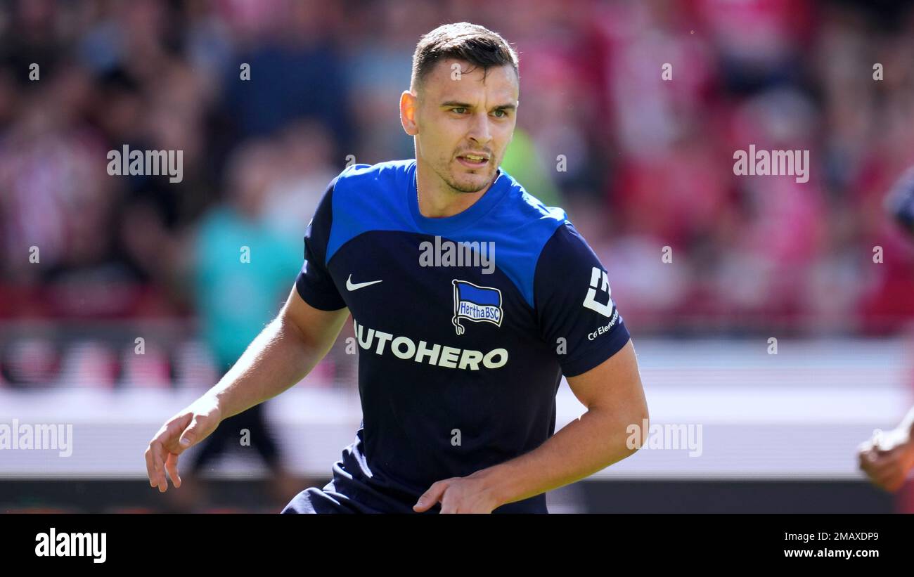 Berlin's Filip Uremovic during the German Bundesliga soccer match ...