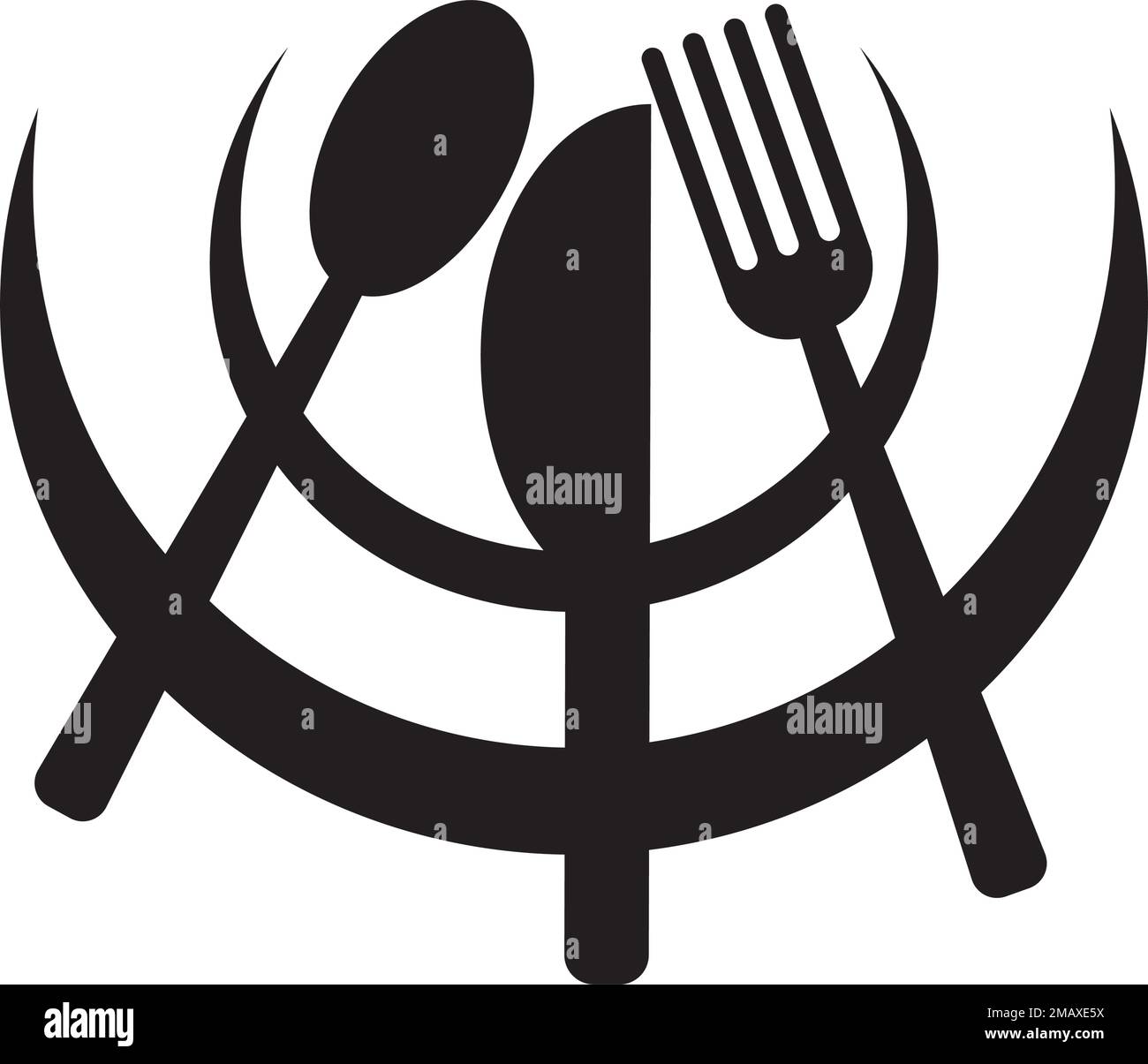 spoon and fork logo vectortemplate Stock Vector Image & Art - Alamy