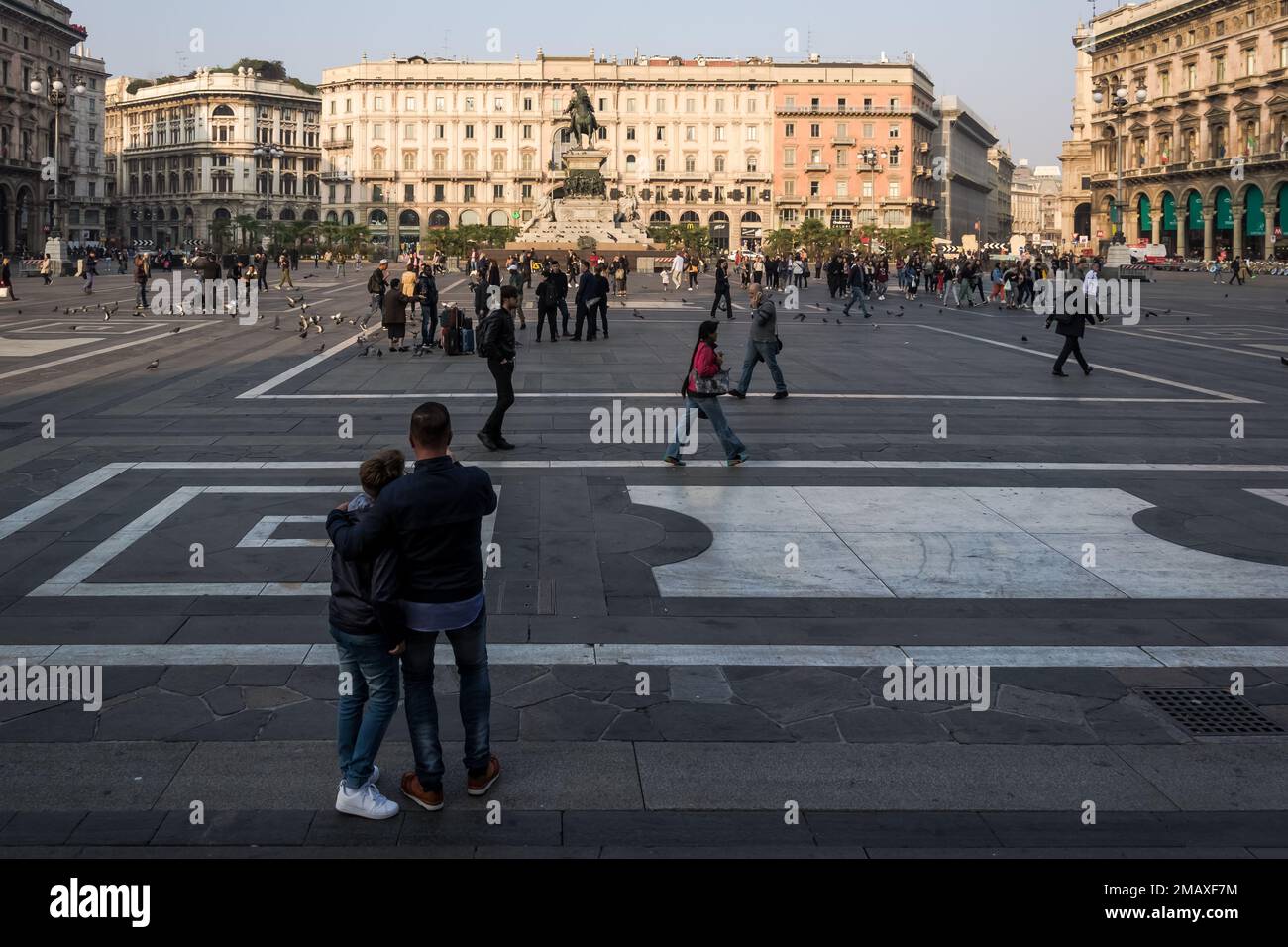 Architectural detail of the Piazza del Duomo (Cathedral Square) of the ...