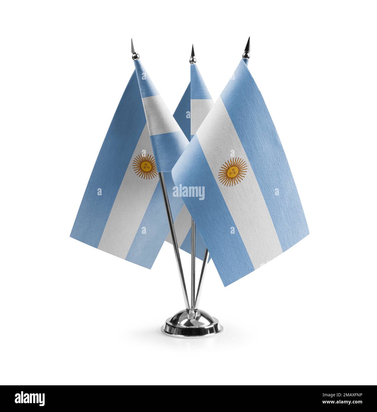 Small national flags of the Argentina on a white background Stock Photo ...