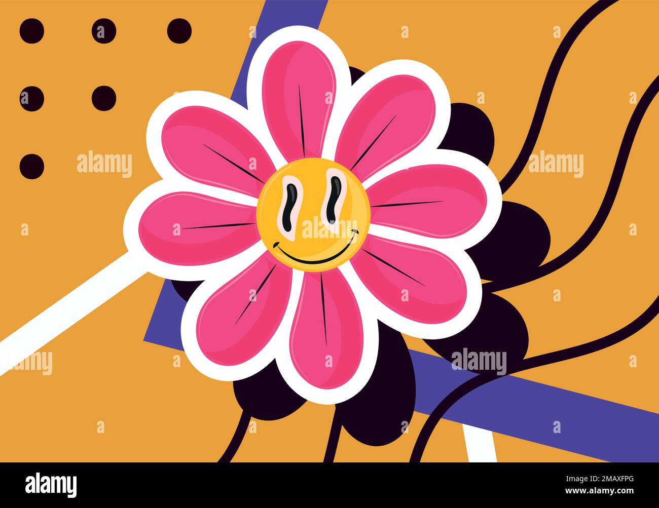 cute flower 90s modern Stock Vector Image & Art - Alamy