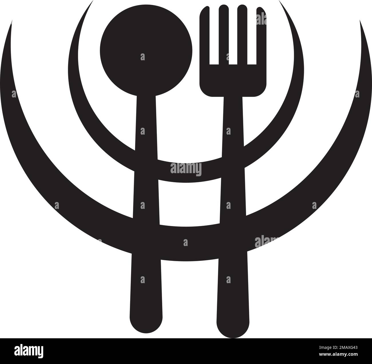 spoon and fork logo vectortemplate Stock Vector Image & Art - Alamy