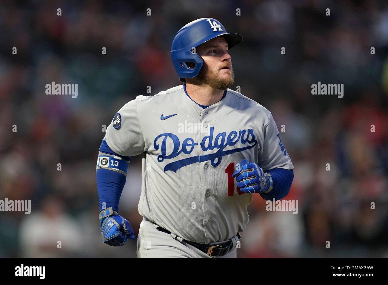 Los Angeles Dodgers' Max Muncy during a baseball game against the San ...