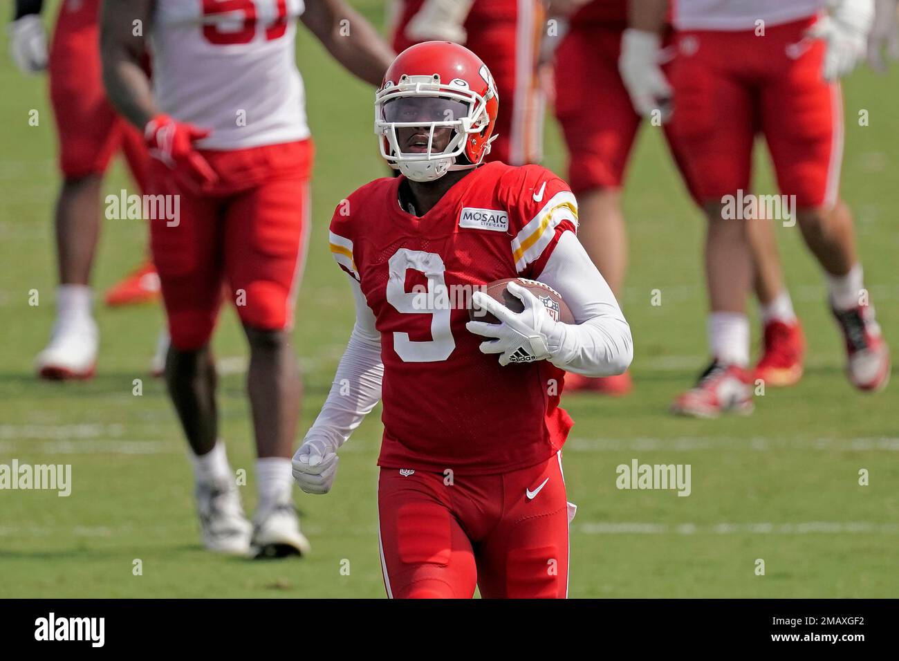 Kansas City Chiefs wide receiver JuJu Smith-Schuster runs during NFL ...